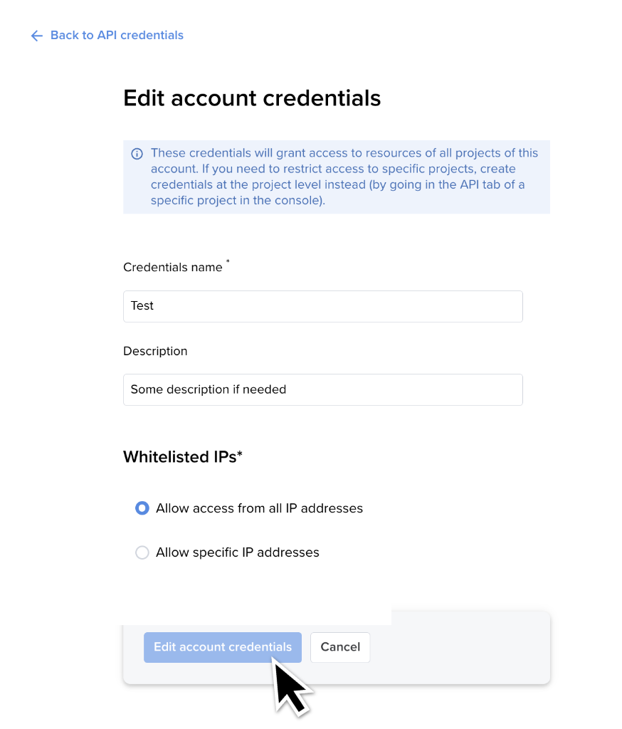 How to create API credentials – Contentsquare Help Center | Documentation & Support
