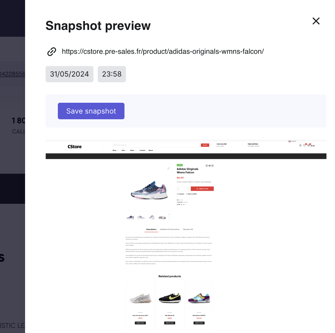 How to take a snapshot with Session Replay – Contentsquare Help Center | Documentation & Support