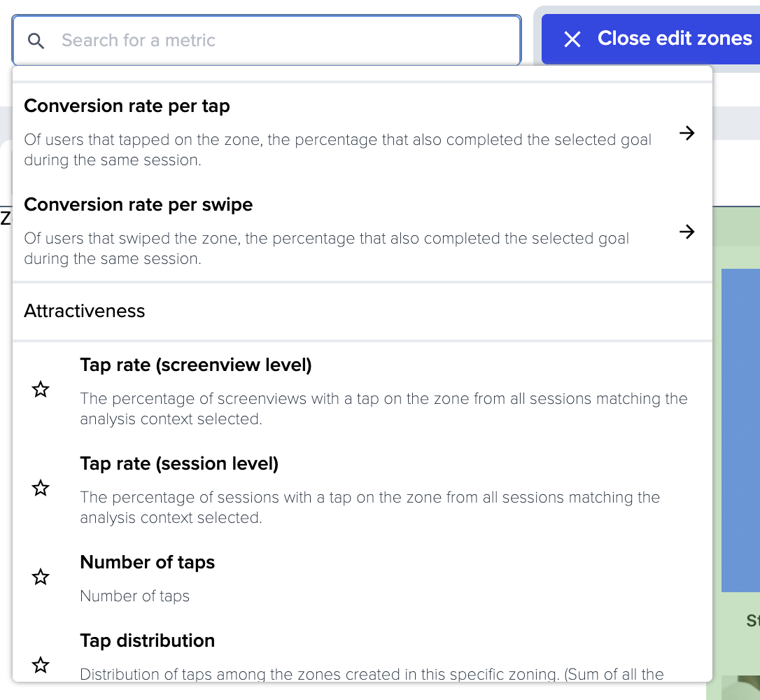 Zone Metrics (Mobile Apps) – Contentsquare Help Center | Documentation & Support
