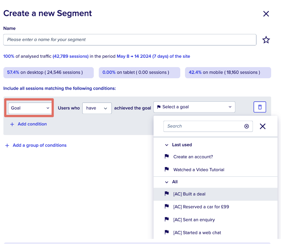 How to use Goals & Key Events – Contentsquare Help Center | Documentation & Support