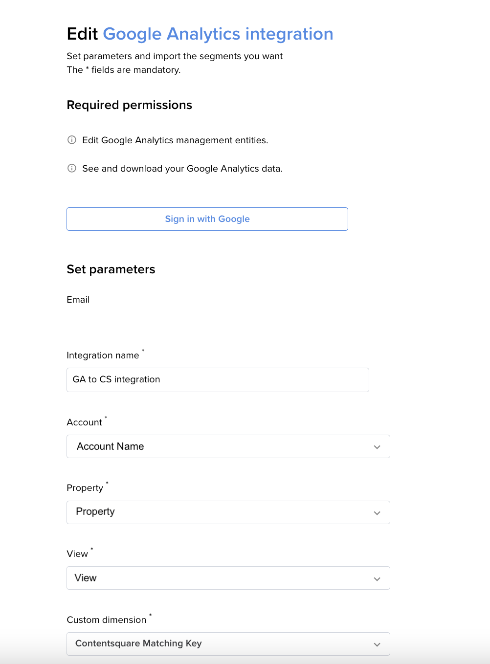 How to edit an integration, add segments, or delete – Contentsquare Help Center | Documentation ...