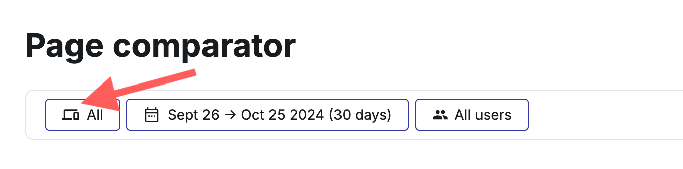 Comparison mode in Page Comparator – Contentsquare Help Center ...