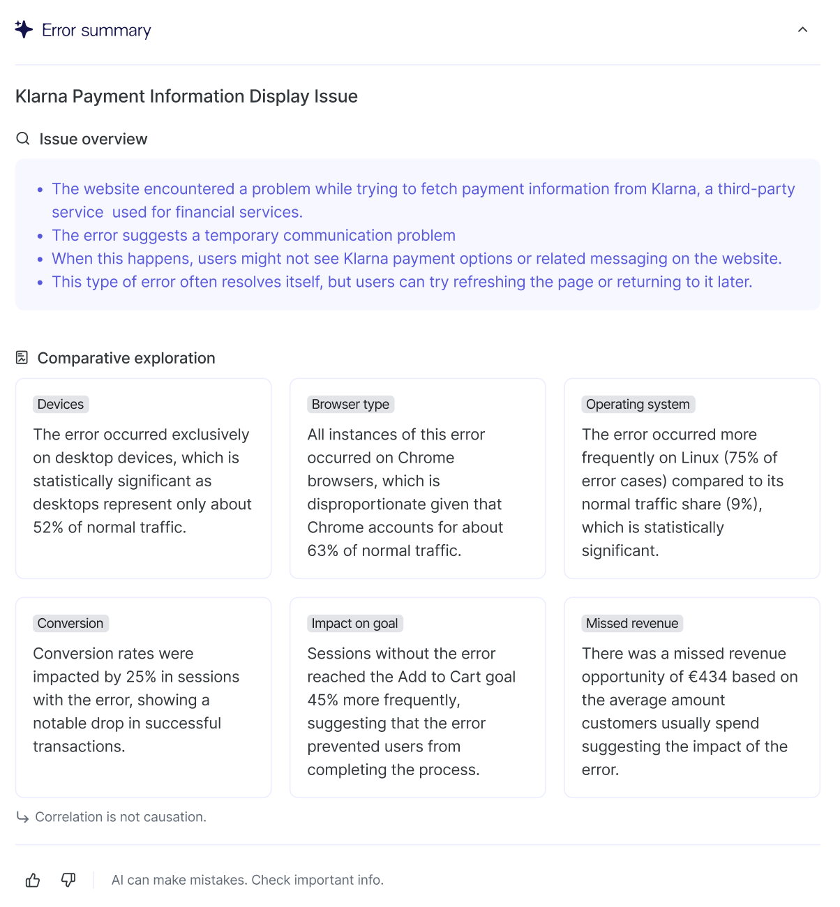 How to use Error Summaries – Contentsquare Help Center | Documentation & Support