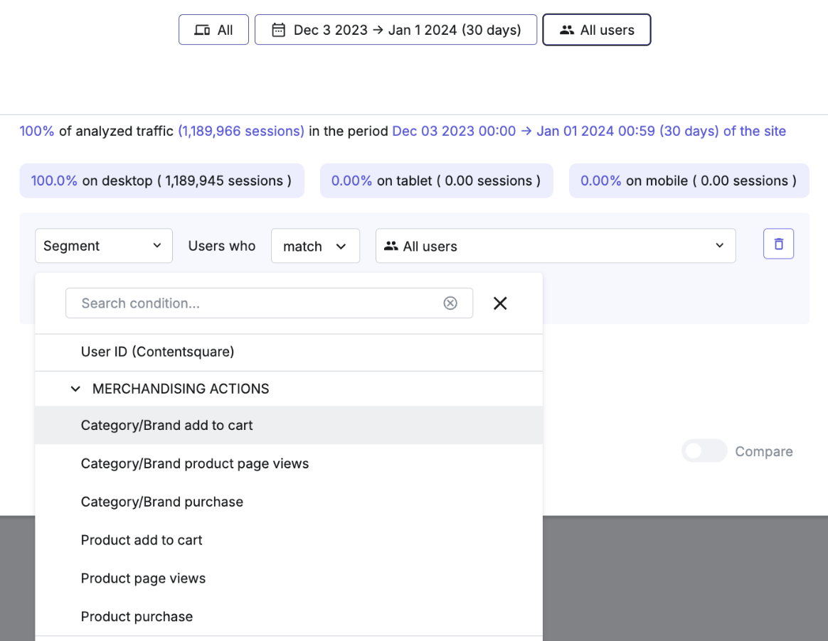 How to create Merchandising segments and alerts – Contentsquare Help Center | Documentation ...