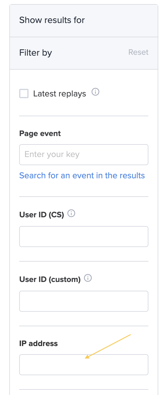 Filter by IP address – Contentsquare Help Center | Documentation & Support