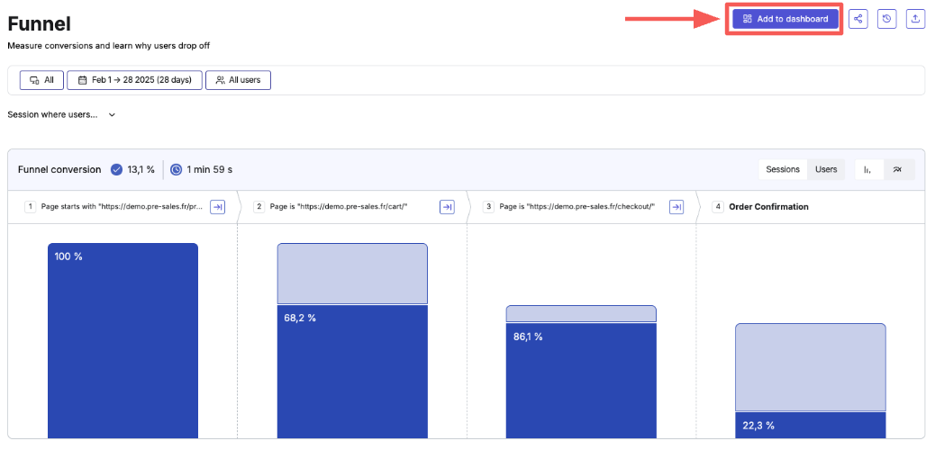 Share and export Funnels – Contentsquare Help Center | Documentation ...