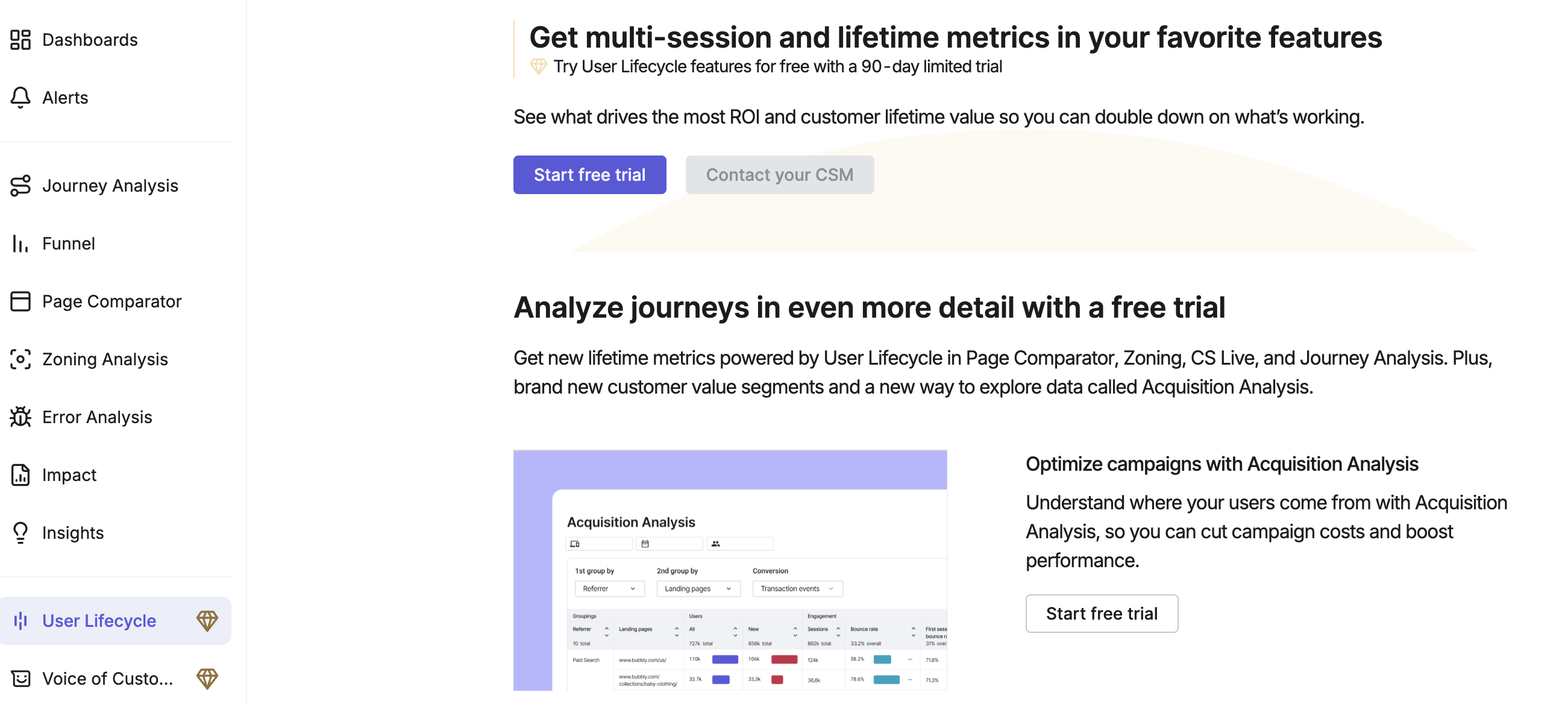 How to activate User Lifecycle extension – Contentsquare Help Center | Documentation & Support
