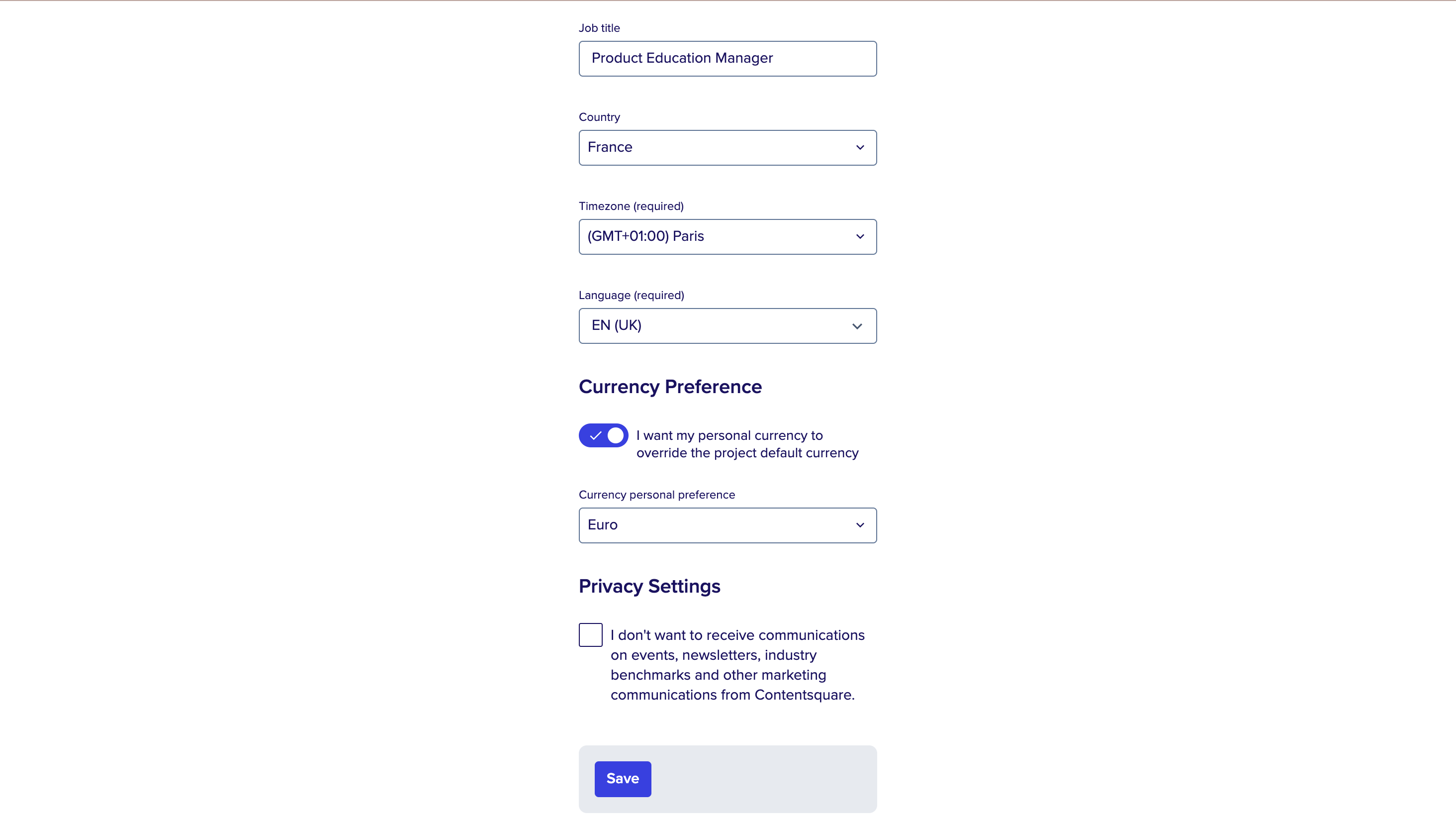Your currency – Contentsquare Help Center | Documentation & Support