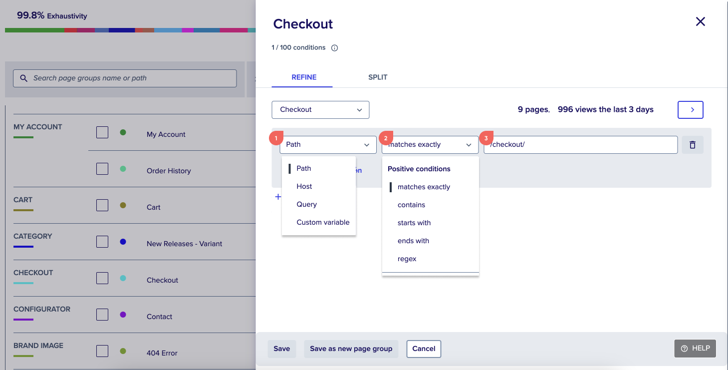 Mapping conditions quick guide – Contentsquare Help Center | Documentation & Support