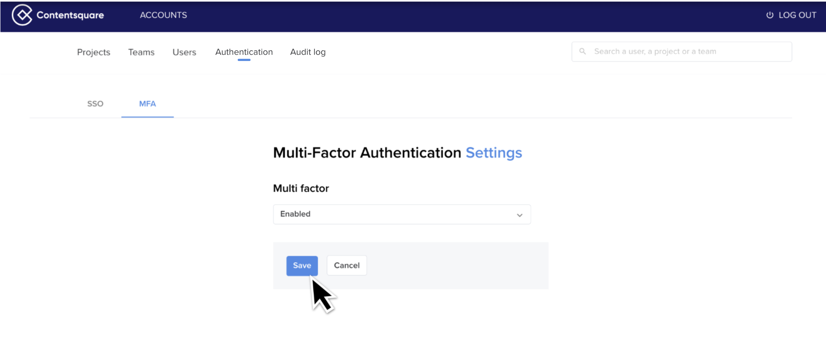 Multi-Factor Authentication (MFA) – Contentsquare Help Center | Documentation & Support