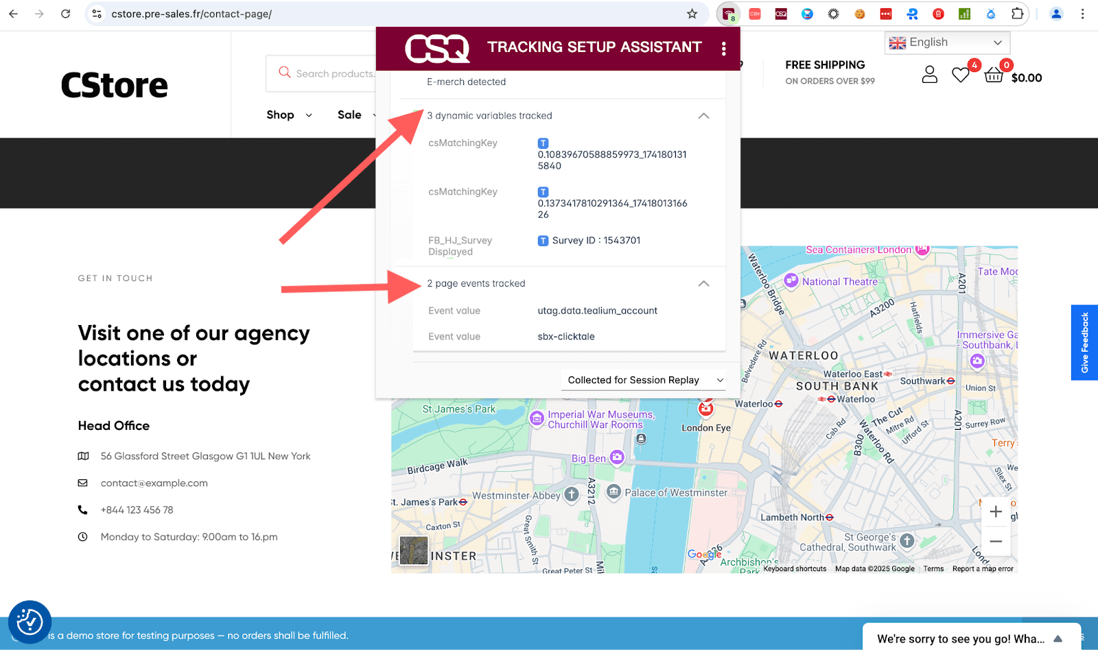 Experience Analytics Web: How to Validate Your Implementation – Contentsquare Help Center ...