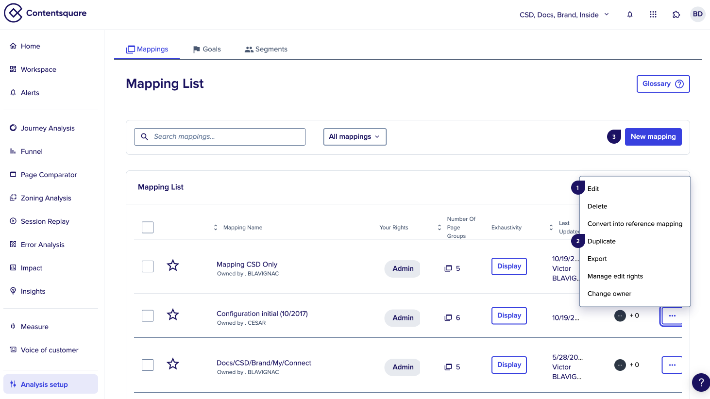 How to create and edit a mapping – Contentsquare Help Center | Documentation & Support