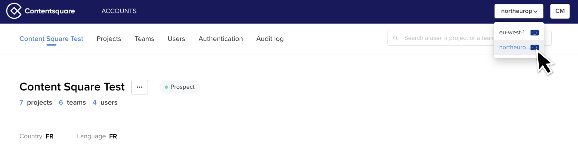 Multi-Region Account Management – Contentsquare Help Center | Documentation & Support