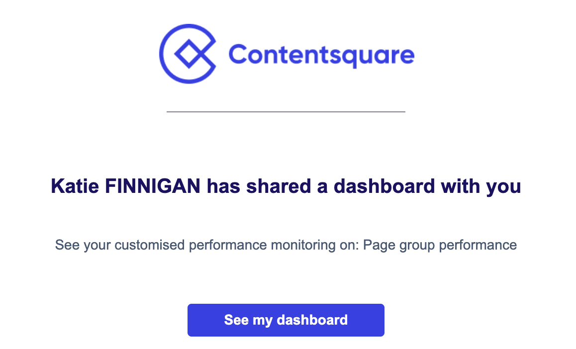 Experience Analytics Mobile - Sharing a dashboard – Contentsquare Help Center | Documentation ...