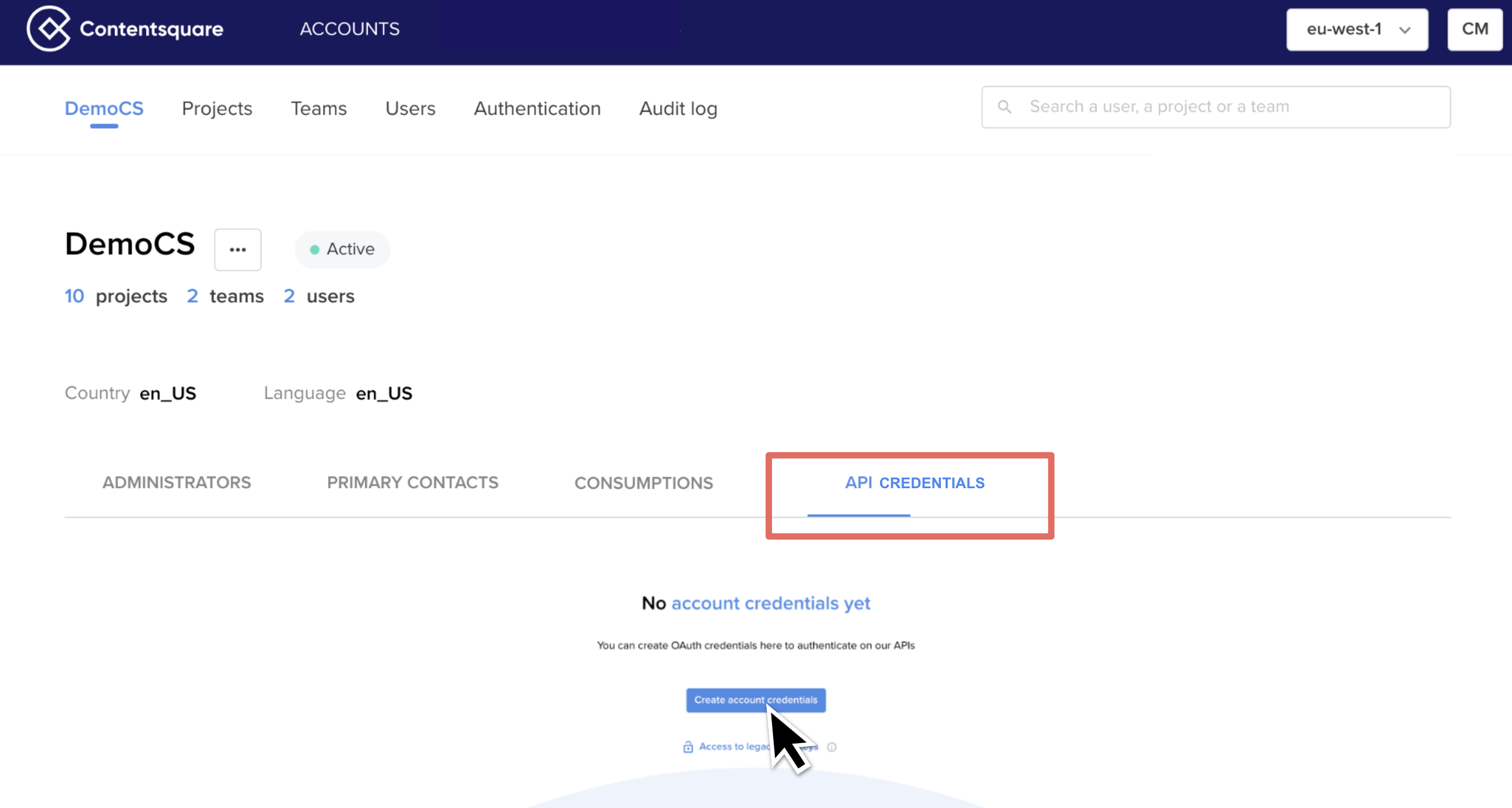 Comment créer des identifiants API – Centre d'aide Contentsquare ...