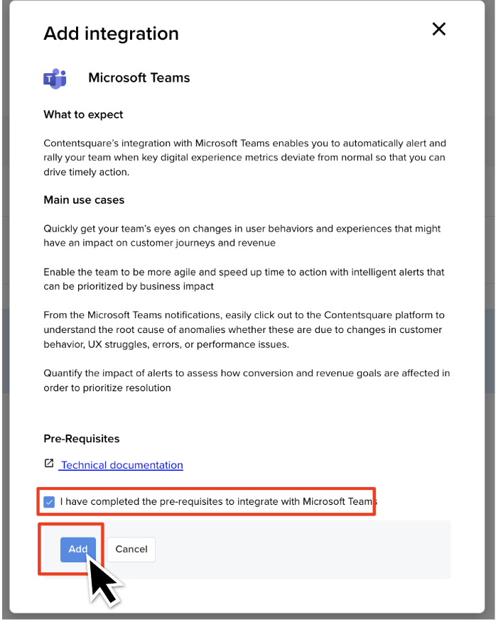 Microsoft Teams - Alerts – Centre d'aide Contentsquare | Documentation ...