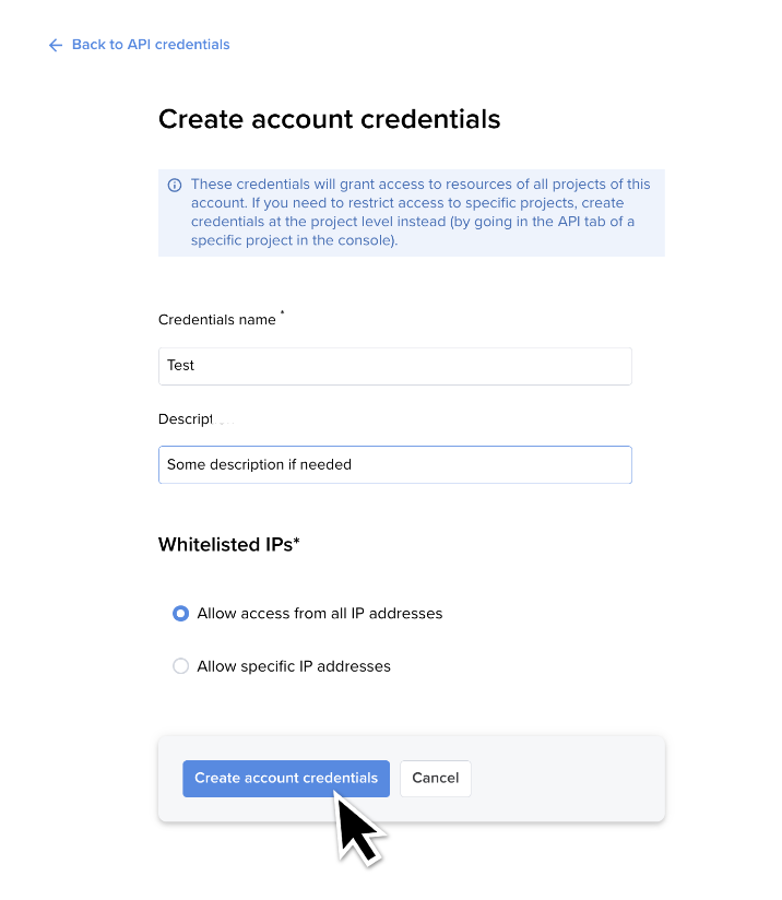 How to create API credentials – Contentsquare Help Center | Documentation & Support