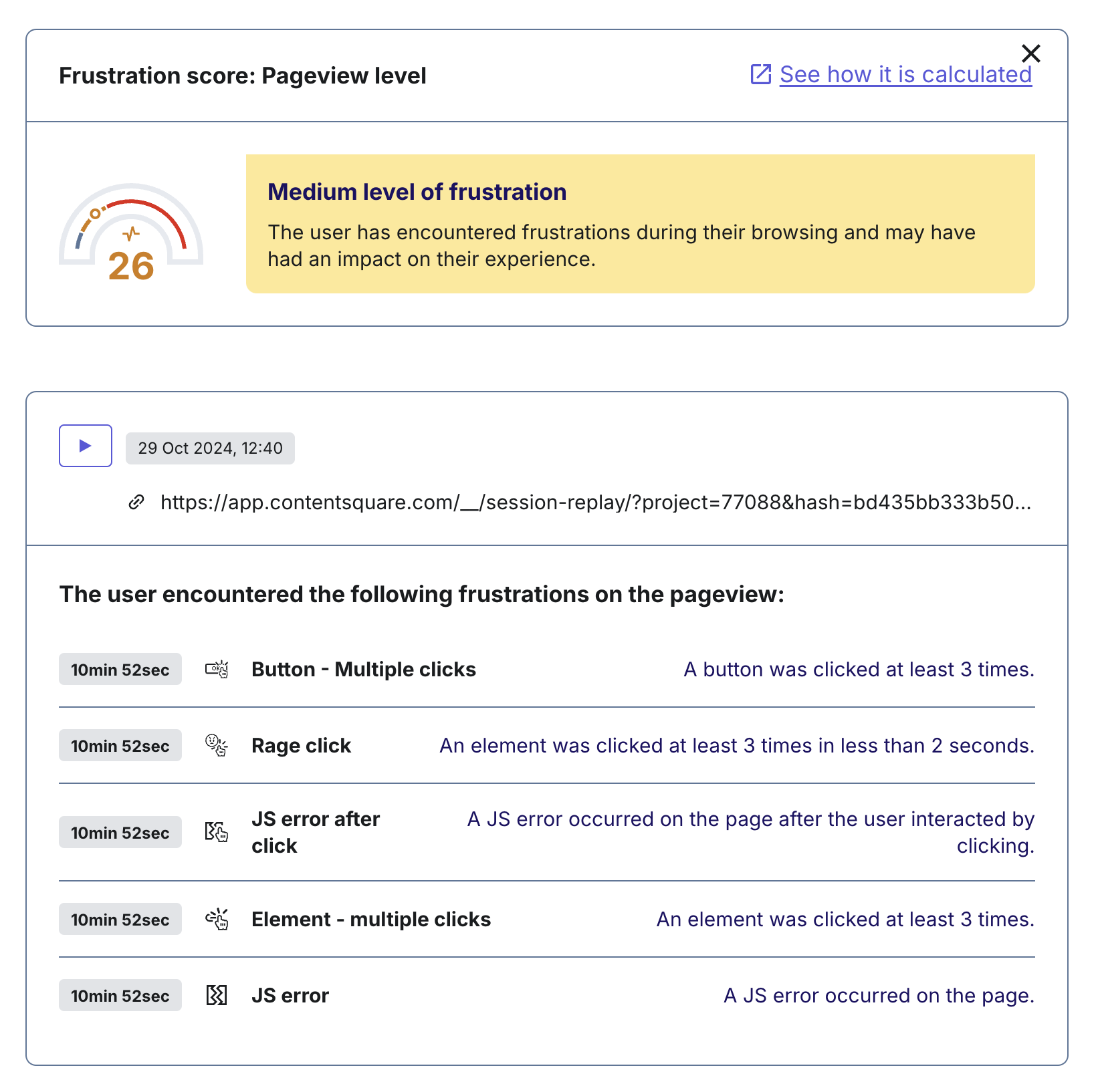 How to use Frustration score – Contentsquare Help Center ...